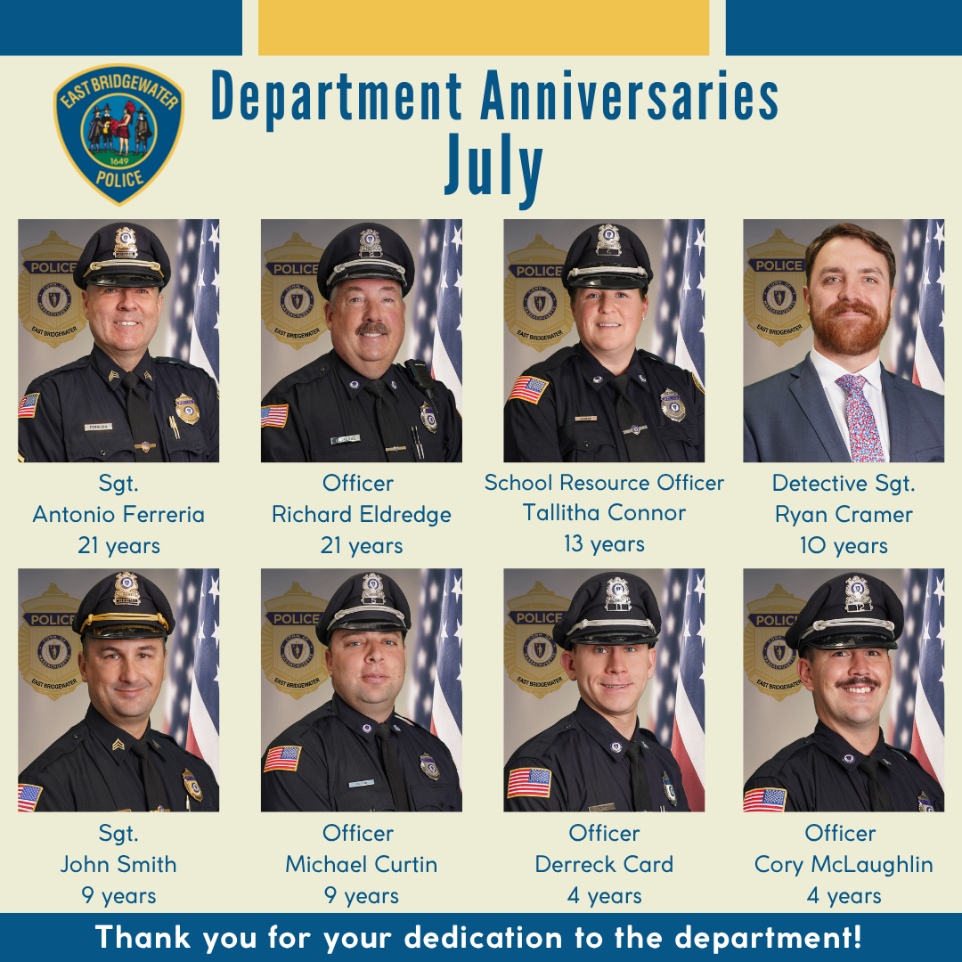 East Bridgewater Police Department Celebrates July Department ...